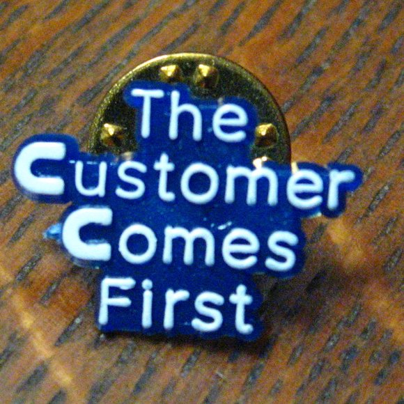 Customer Service | Accessories | The Customer Comes First Vintage Lapel ...